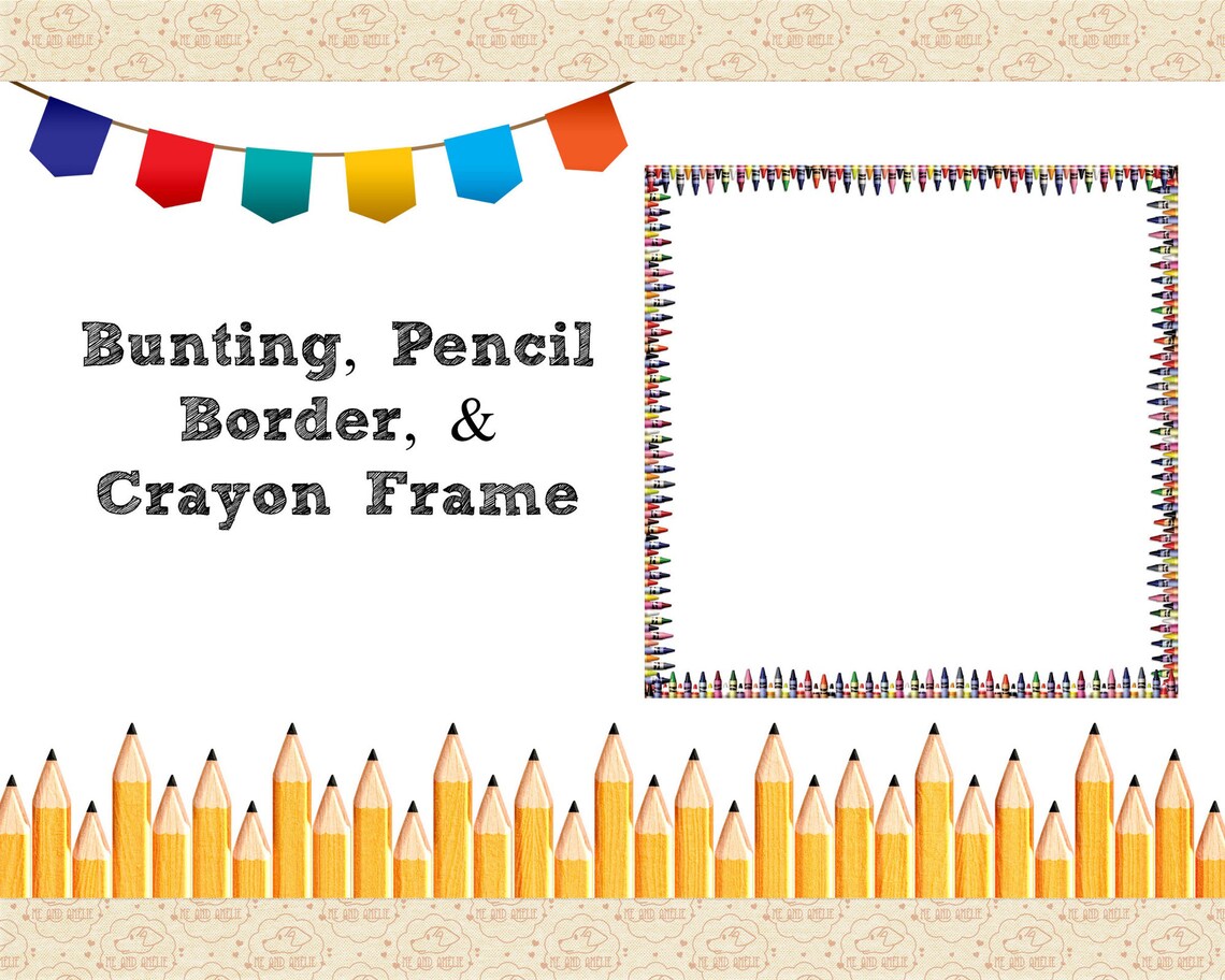 Back to School Clip Art School Supplies Paints Pencils | Etsy