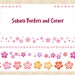 Sakura Borders, Labels, Banners and Corners Clip Art, Japanese Sakura ...
