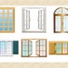 Window Clipart Set, Shutters, Curtains (PNG Files) - Etsy