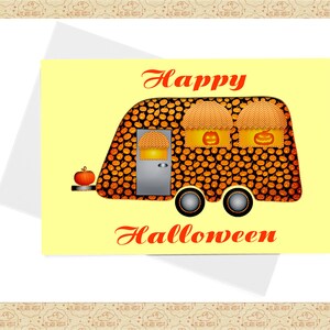 Halloween Trailers Clipart, Halloween Retro Travel Trailer, Halloween ...