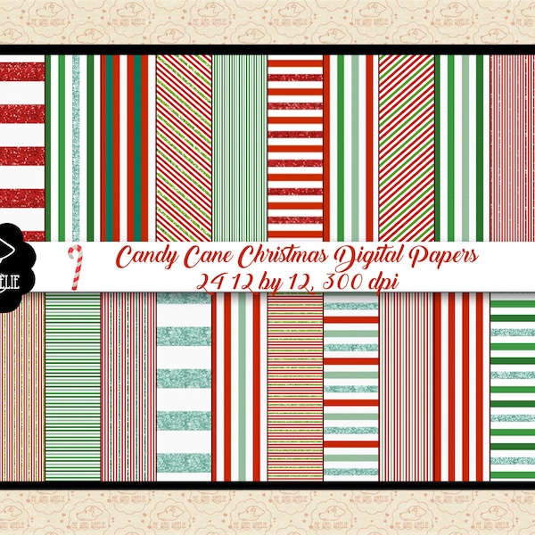Candy Cane Papers - Etsy