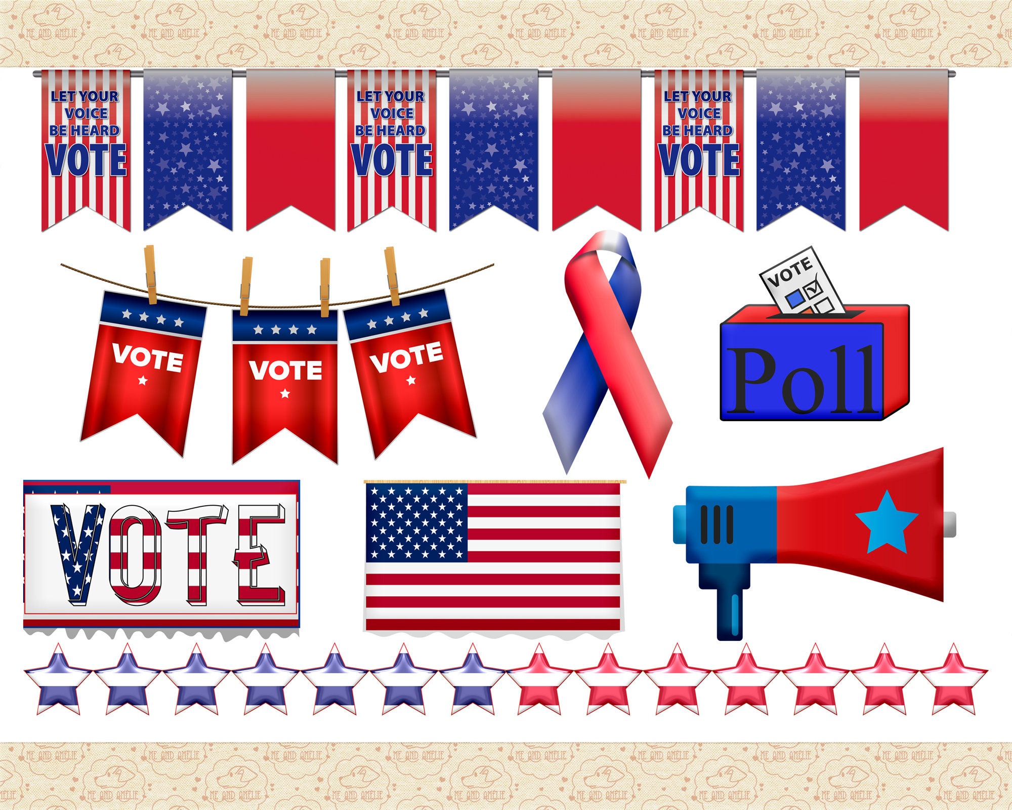 Election Day Clip Art President Voters Usa Election Day Stock Vector