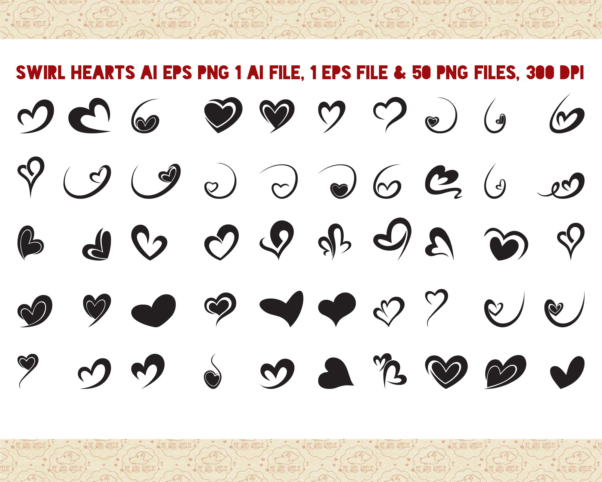 Heart Swirl Clipart
