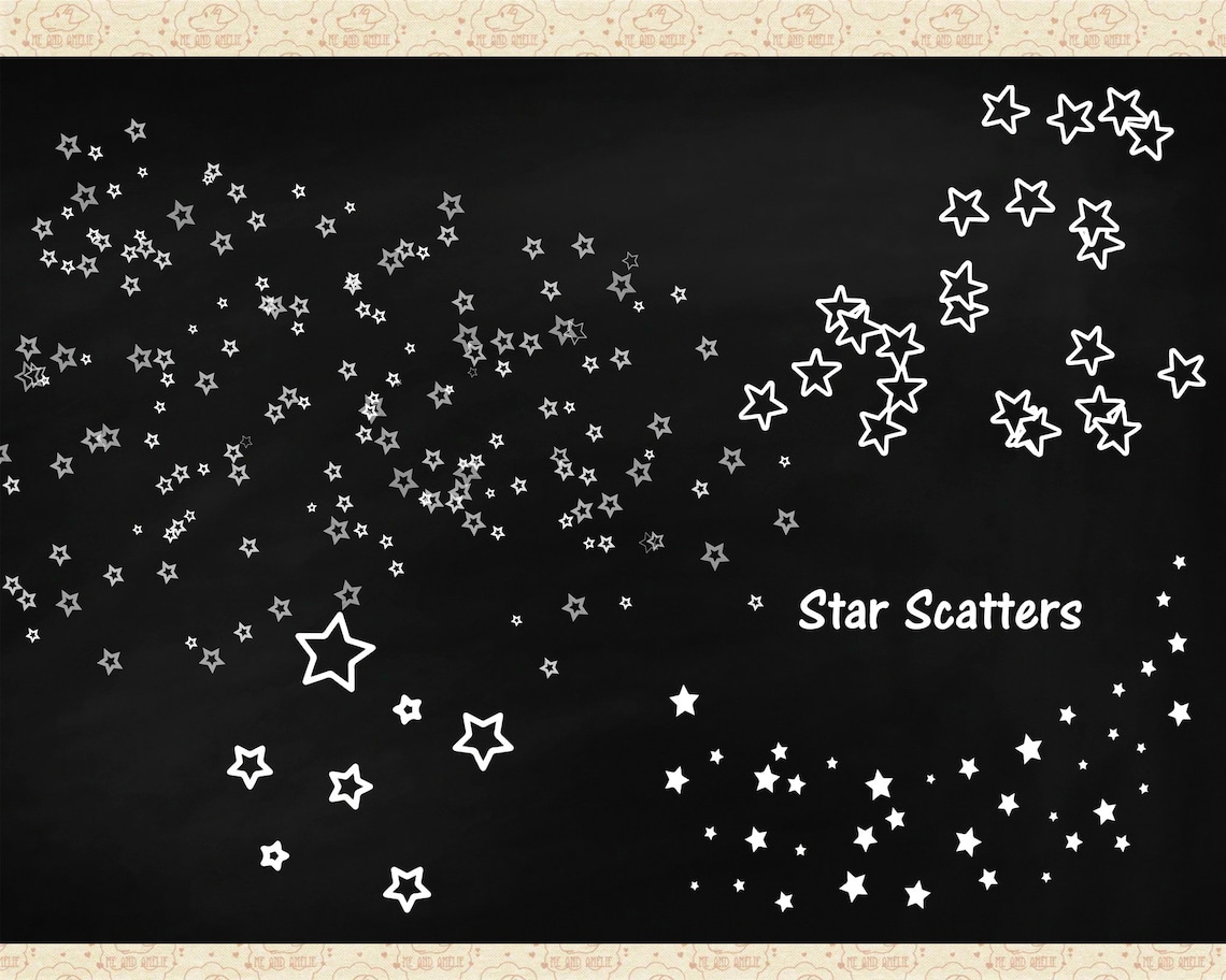 Chalkboard Stars Clipart Chalk Star Bunting Chalk Star - Etsy