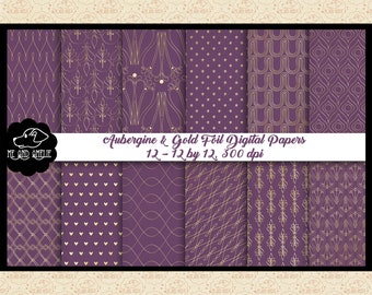 Eggplant and Gold - Etsy