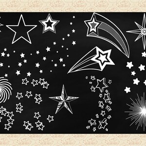 Chalk Sky Doodles Clipart, Chalkboard Clipart, Sky Elements, Sun ...