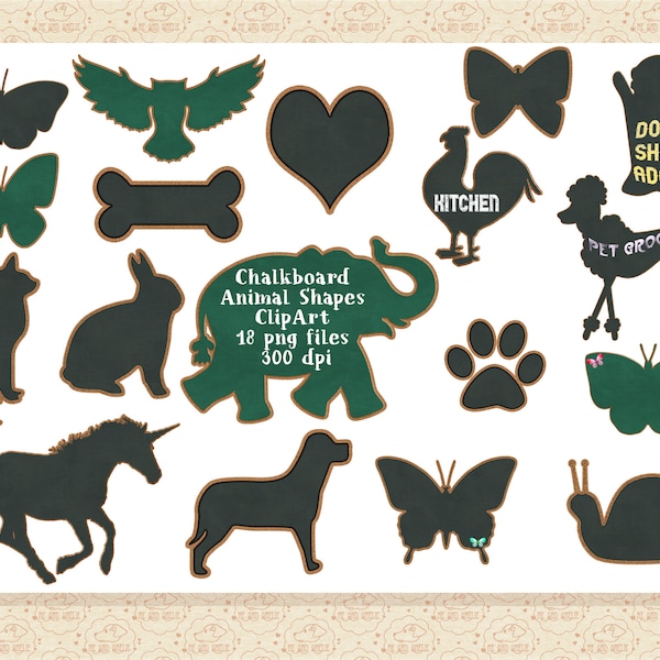 Animal Chalkboard - Etsy
