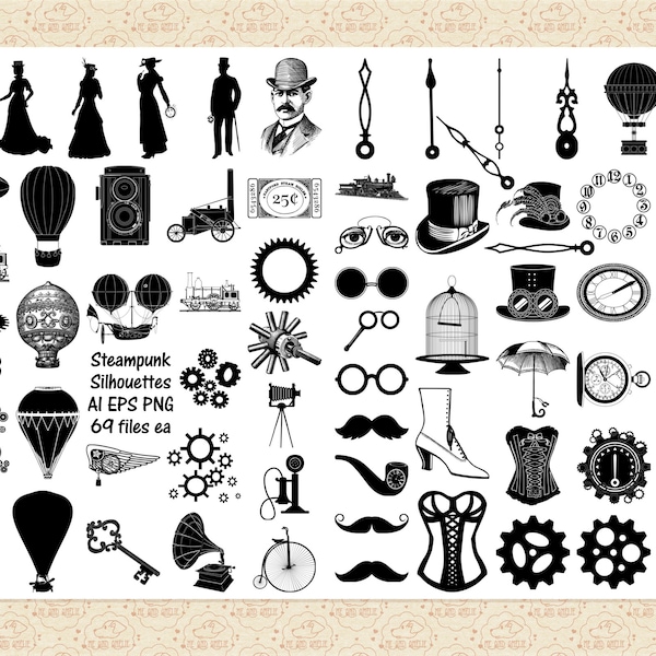 Steampunk Svg - Etsy
