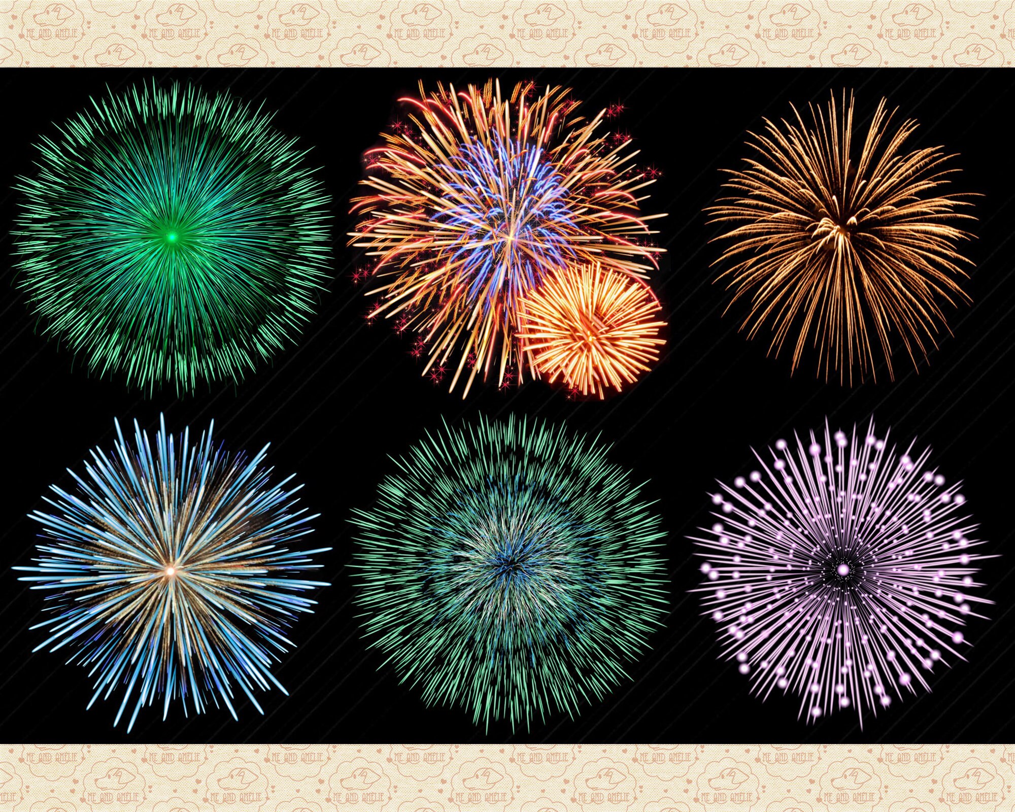 Fireworks Clip Art Independence Day 4th of July - Etsy