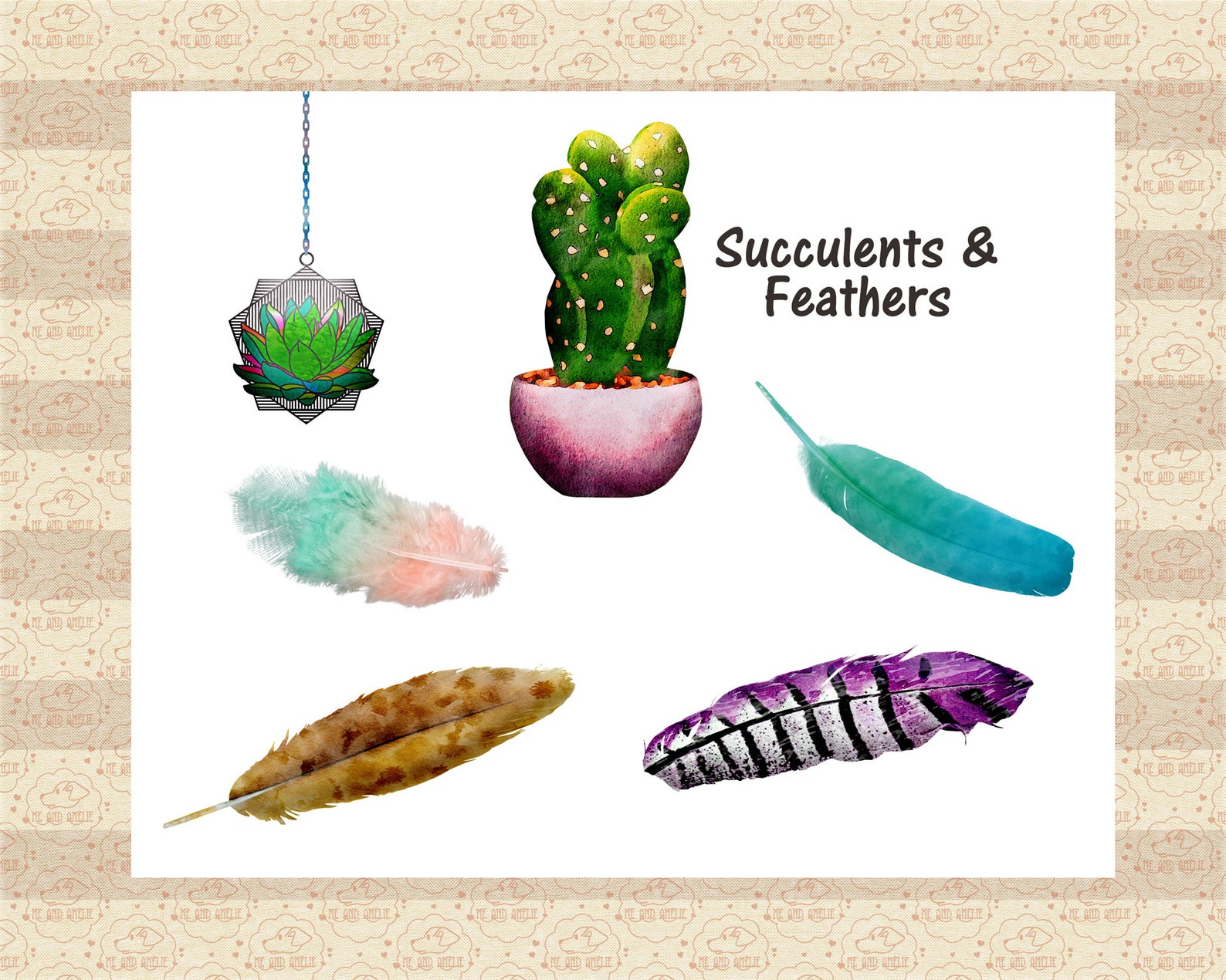 Watercolor Tribal Boho Clip Art Native American - Etsy