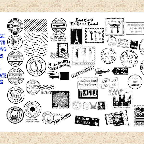 Postcard Stamp - Etsy