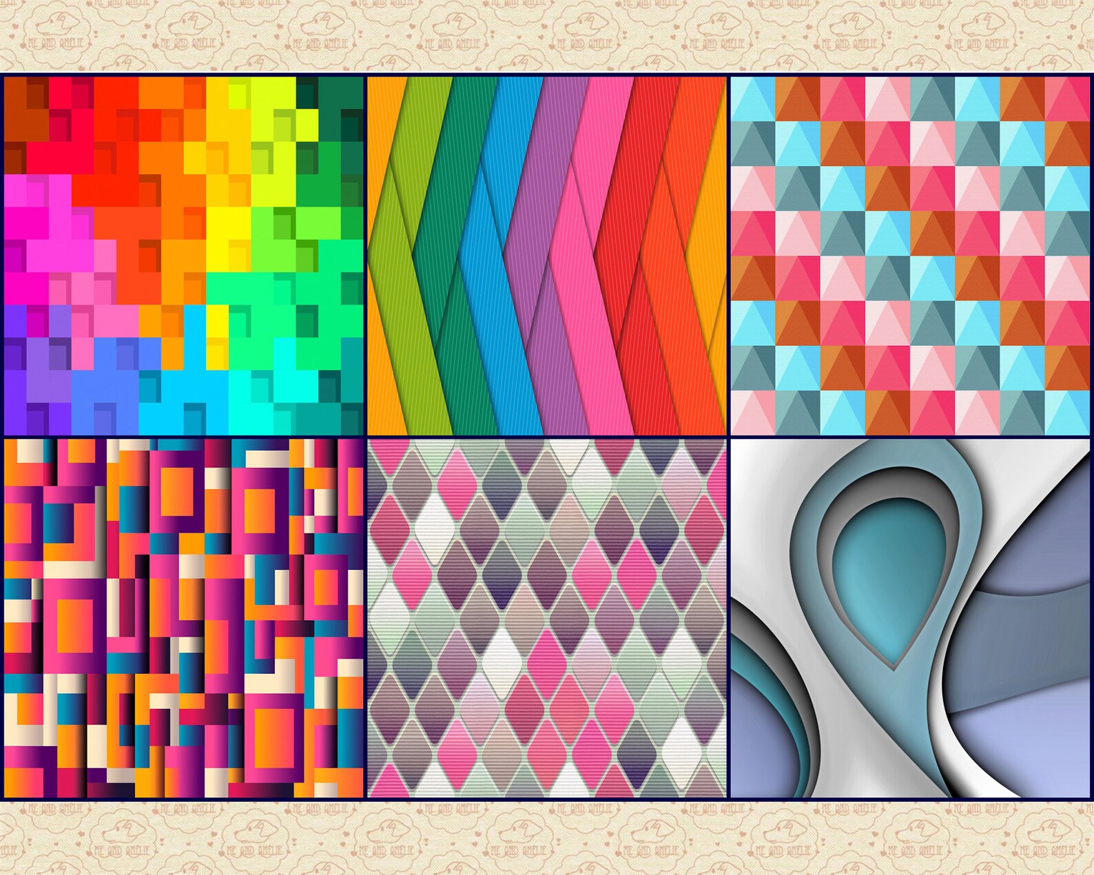 Abstract and Op Art Digital Paper Megapack Optical Illusion - Etsy