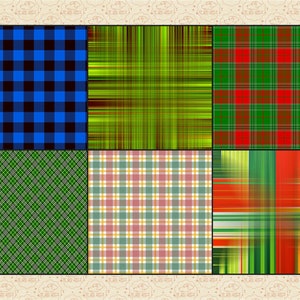 Christmas Plaids Digital Papers, Buffalo Plaid Papers, Lumberjack ...
