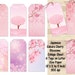 Cherry Blossom Gift Tag Collage Sheet, Japanese Sakura, Gift Card ...