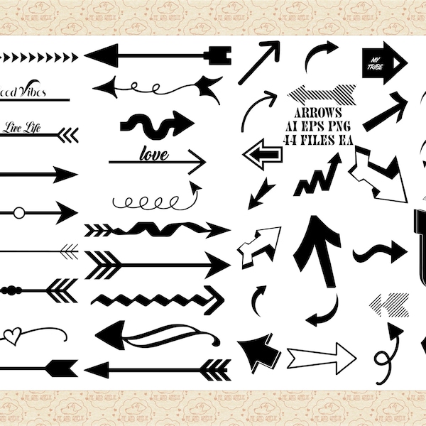 Arrow Words Svg - Etsy