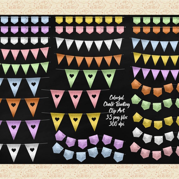 Bunting Clip Art - Etsy