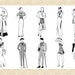 1940s Fashion Line Art Vector Graphics, AI EPS PNG (35 Files) - Etsy