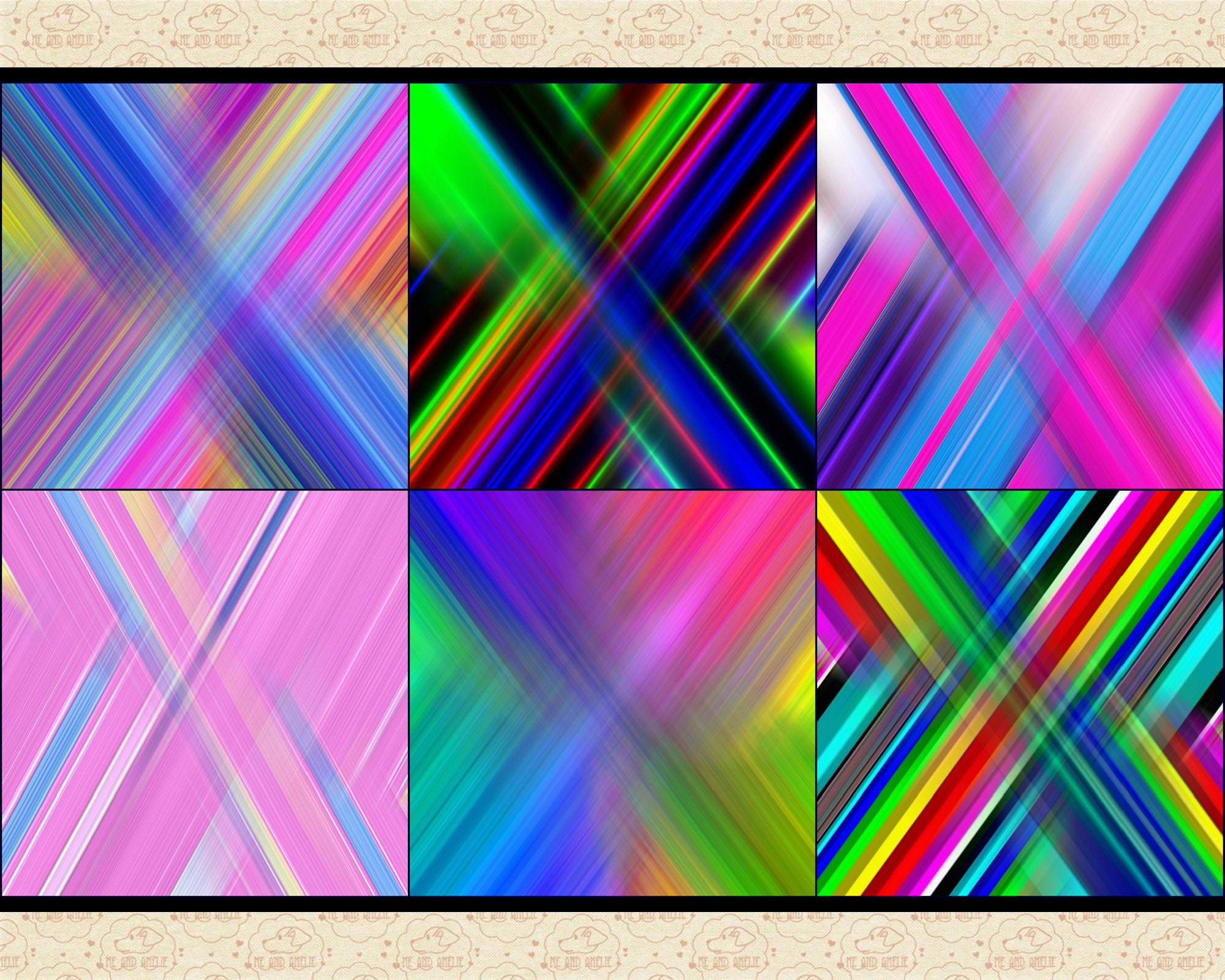 Abstract Criss Cross Plaid Digital Papers, Colorful Tartan (digital ...
