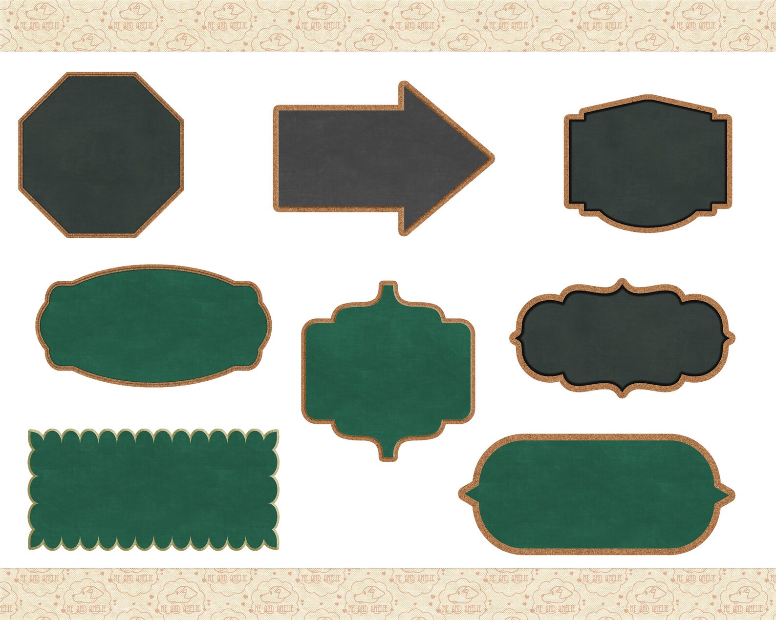 Chalkboard Labels Clip Art Labels Clip Art Chalkboard Clip - Etsy