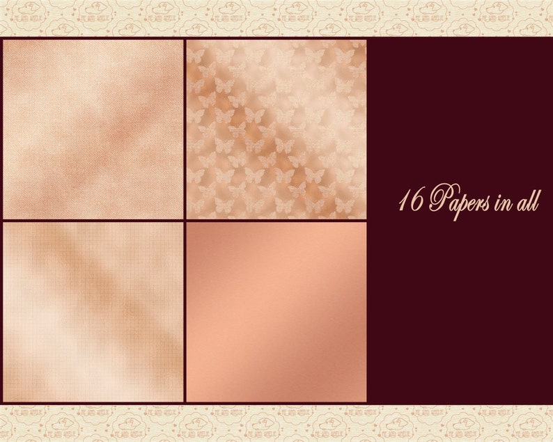 Rose Gold Foil Digital Papers Glam Digital Paper Blush Pink | Etsy