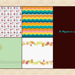 SALE 99 CENTS, Retro Mid Century Atomic Age Variety Digital Papers, Mid ...