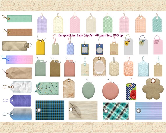 Scrapbook Tags Clip Art