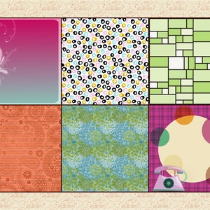 SALE 99 CENTS, Retro Mid Century Atomic Age Variety Digital Papers, Mid ...