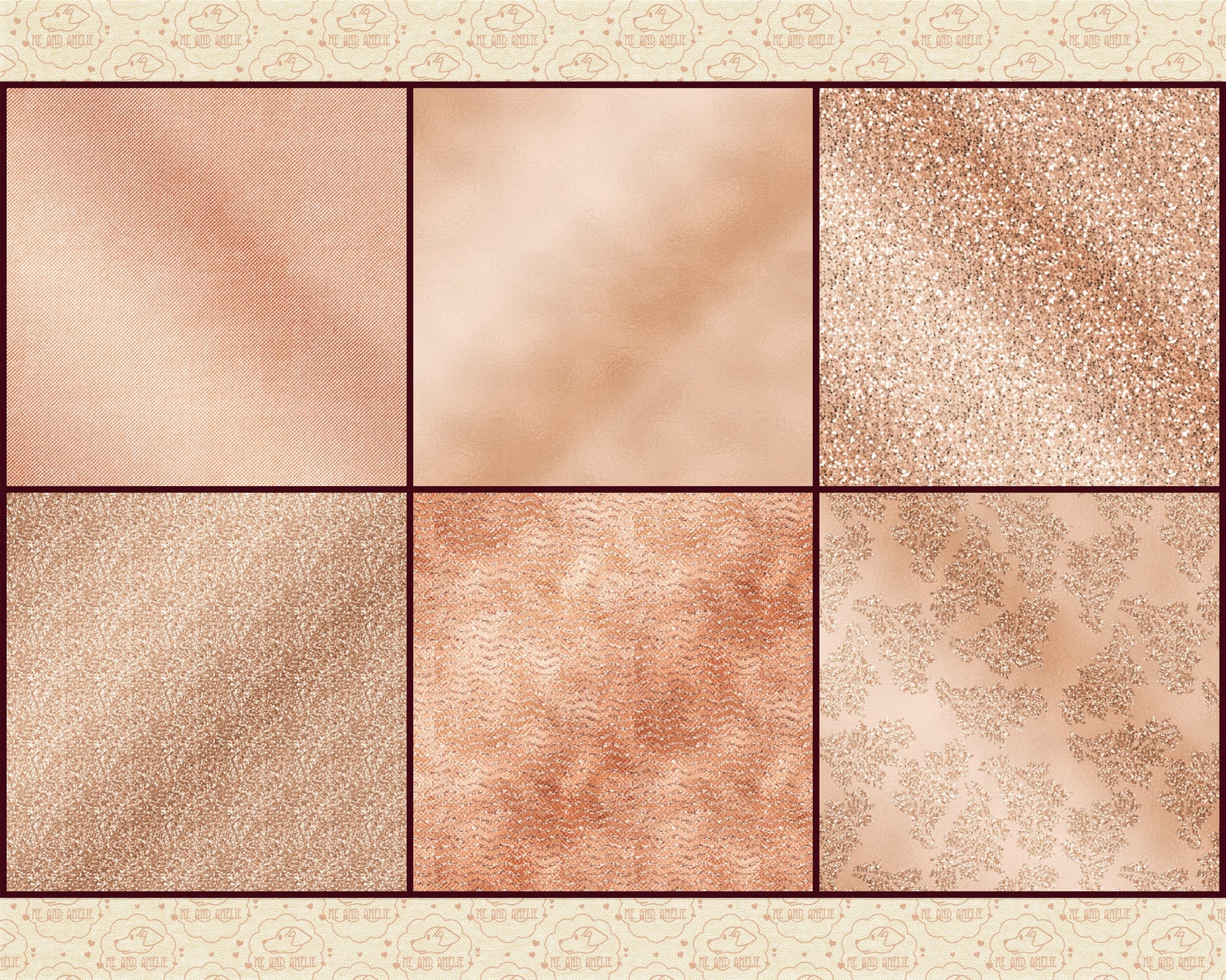 Rose Gold Foil Digital Papers Glam Digital Paper Blush Pink | Etsy