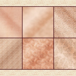 Rose Gold Foil Digital Papers, Glam Digital Paper, Blush Pink, Rose ...