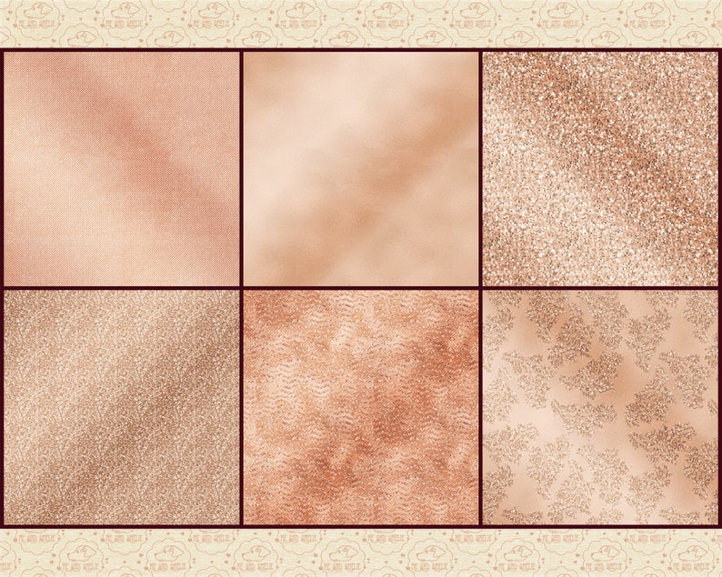Rose Gold Foil Digital Papers Glam Digital Paper Blush Pink | Etsy