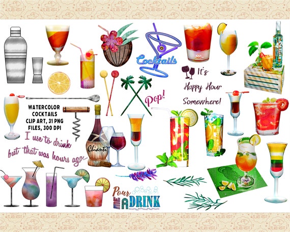 Bar Drinks Clip Art