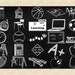 Chalk School Day Doodles Clipart Chalkboard Clipart Back to - Etsy