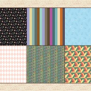Retro Mid Century Atomic Age Digital Papers (large Patterns) Mod Retro ...