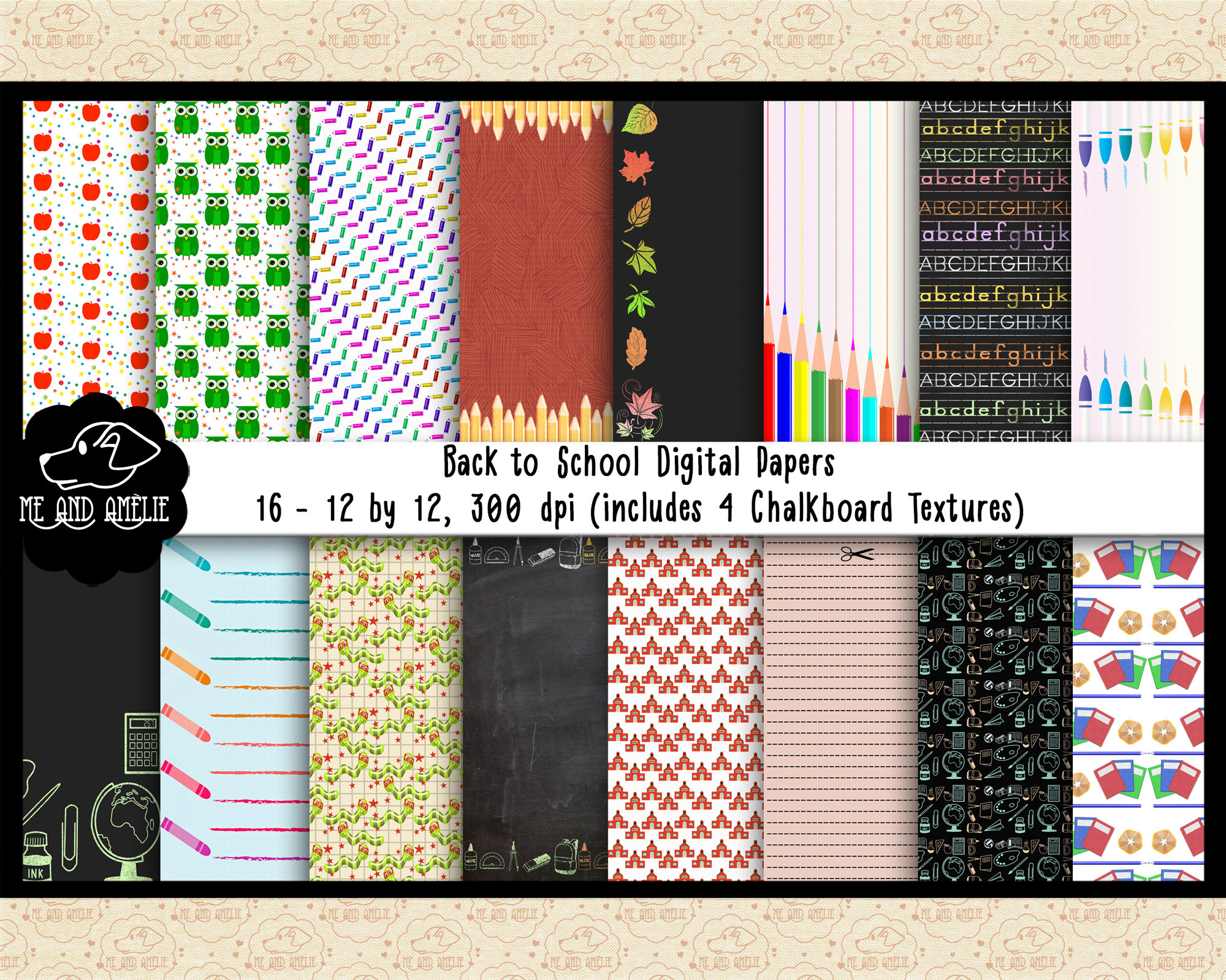 Back To School Border Paper