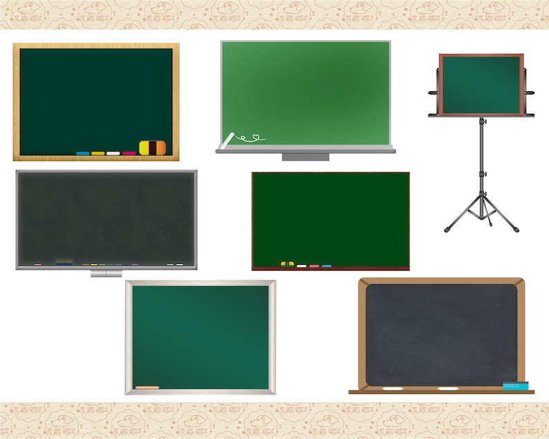 School Chalkboard Clip Art, Labels Clip Art, Chalkboard Clip Art, Green ...