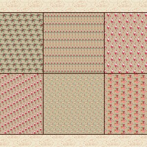 Christmas Kraft Digital Papers W/retro Patterns, Brown Paper Kraft ...
