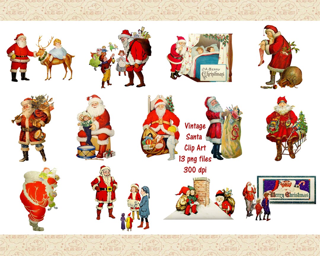 Vintage Santa Claus Clipart, Christmas Clipart, CC0 Public Domain ...