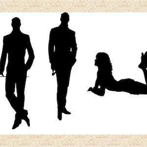 People Silhouettes AI EPS (vector) & PNG (no Svg Files) Women ...