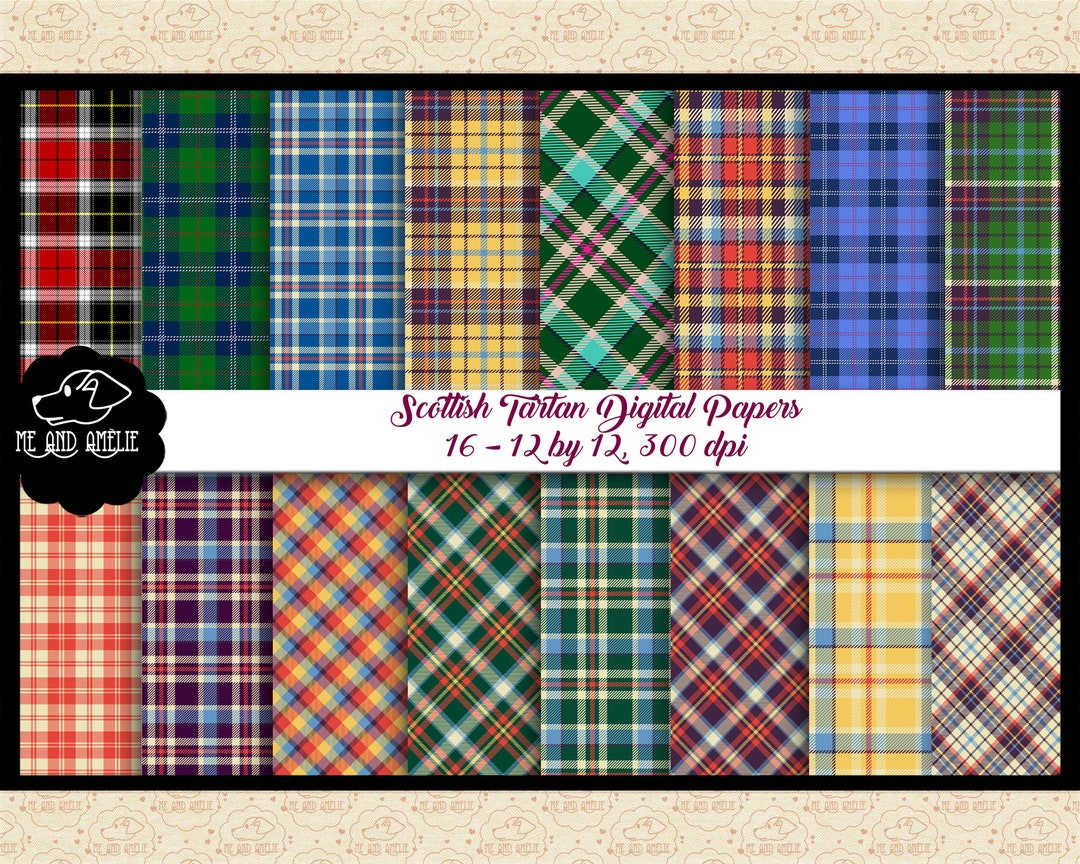 Tartan Digital Papers, Scottish Digital Papers, Gaelic, Celtic, Plaid ...