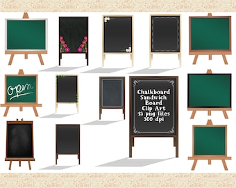 Chalk Easel Clip Art - Etsy