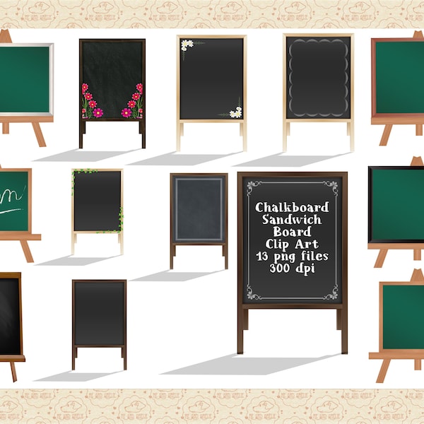 Chalkboard Clipart - Etsy