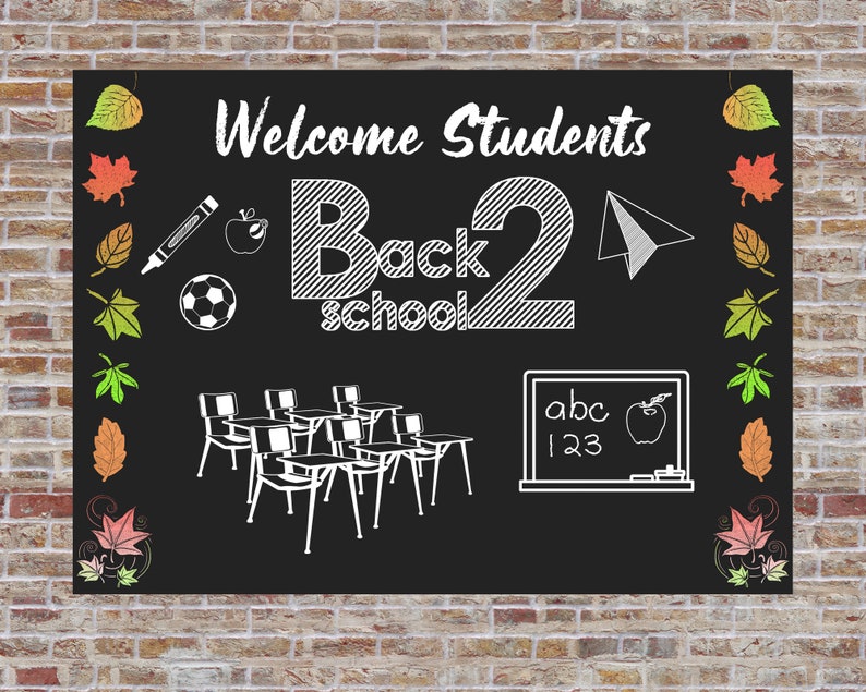 Chalk School Day Doodles Clipart Chalkboard Clipart Back to - Etsy