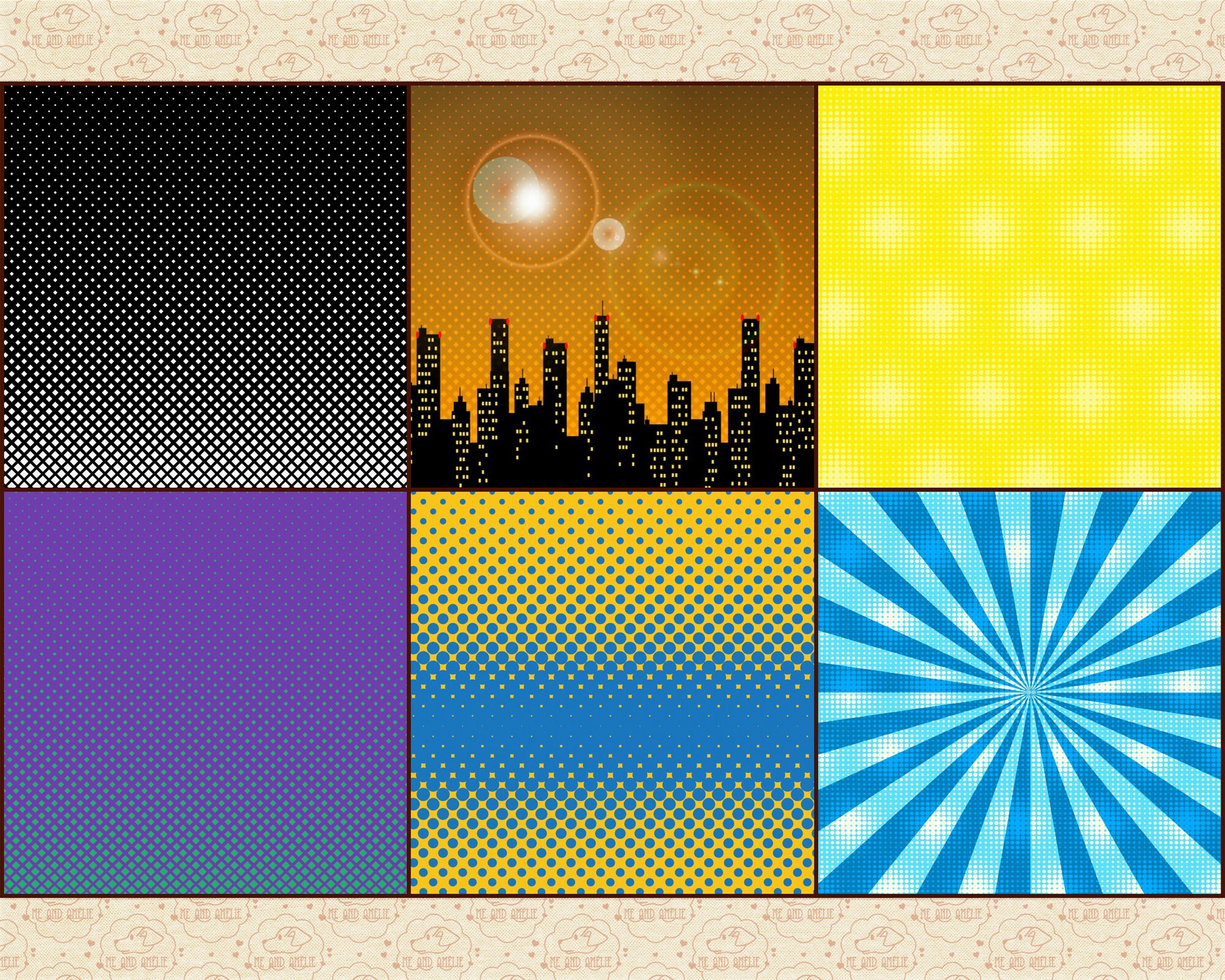 Superhero Halftone Comic Digital Paper MEGAPACK 26 Papers in - Etsy UK