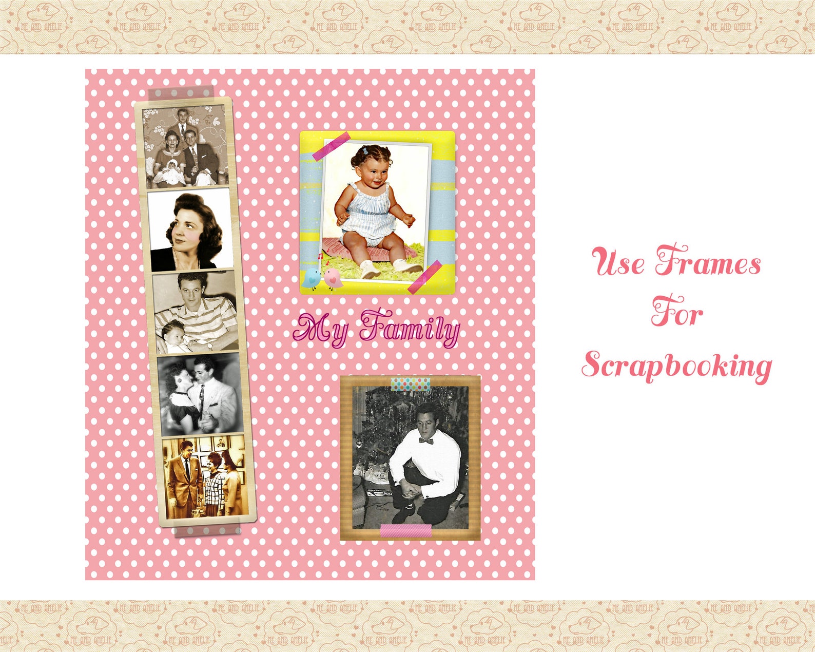 Paper Frames Clip Art Scrapbook Frames Vintage Ephemera | Etsy