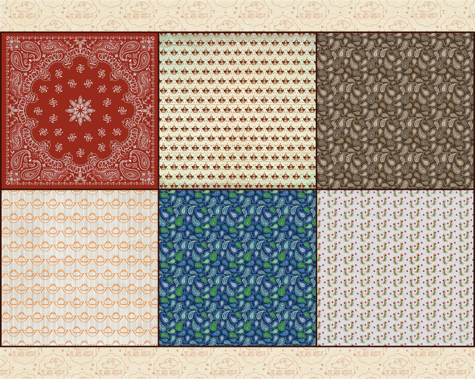 Wild West Digital Papers, Cowboy Cowgirl Patterns (digital Download) - Etsy