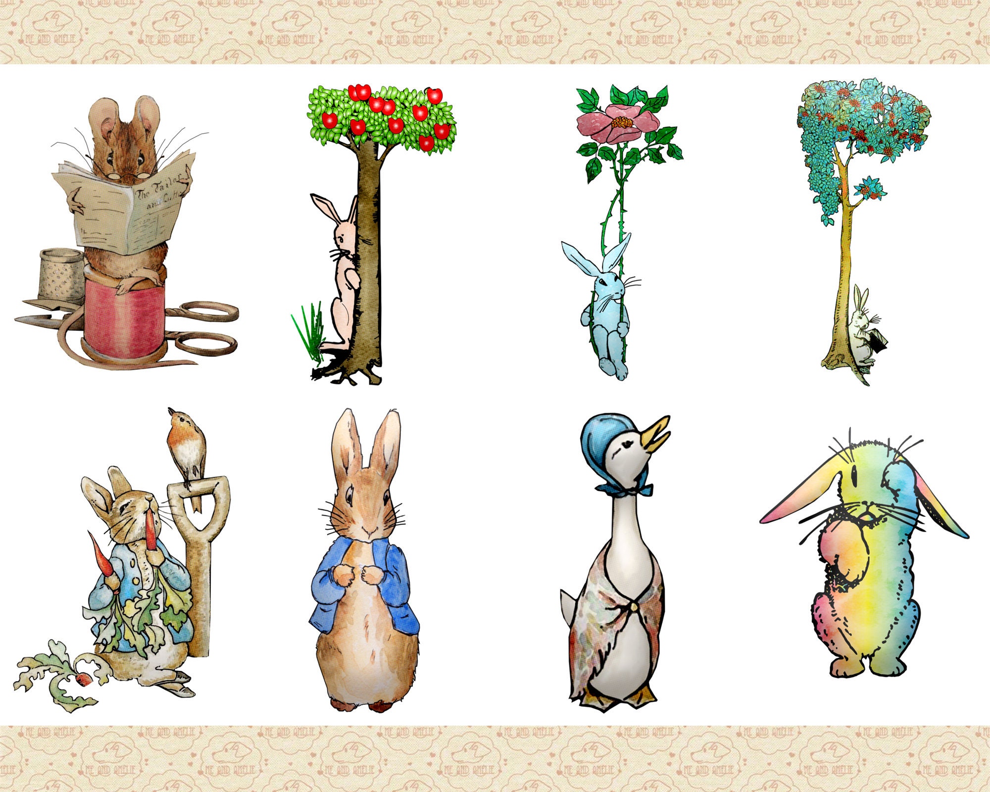 Beatrix Potter Restored Vintage Clip Art CC0 Public Domain - Etsy UK