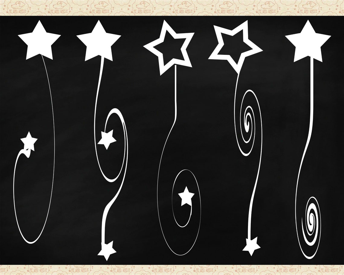Chalkboard Stars Clipart Chalk Star Bunting Chalk Star - Etsy