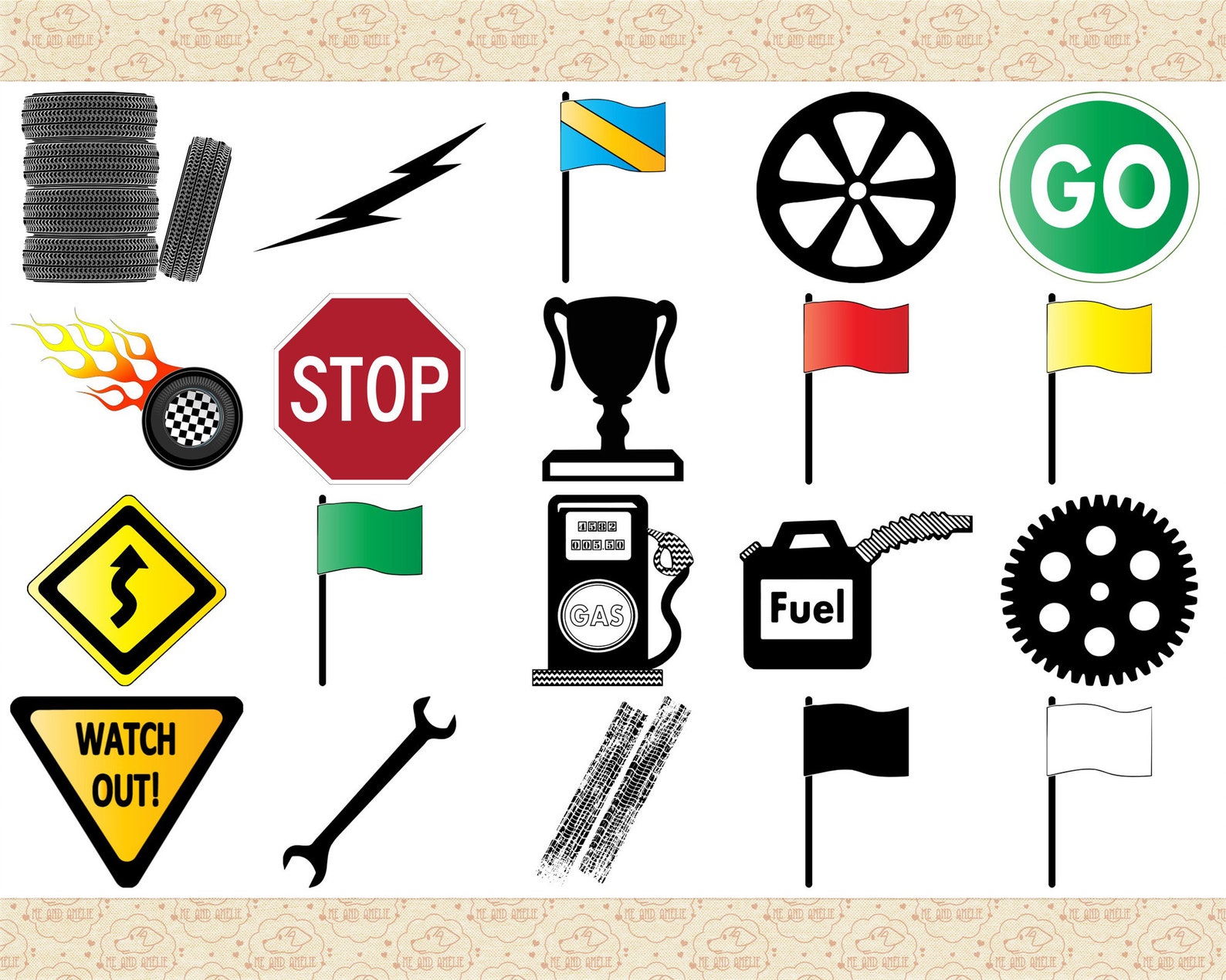 Racing Elements AI Vectorno SVG & PNG Racecars Drivers - Etsy