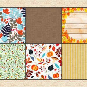 Autumn Variety Mega Bundle Digital Paper Pack, Fall Scenery, Burlap ...