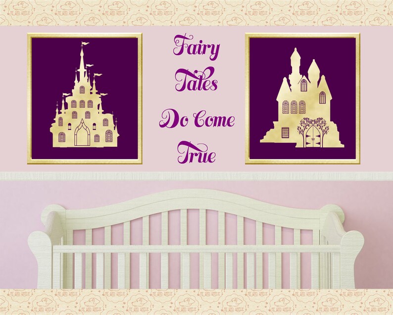 Gold Foil Castle Silhouettes Clipart Gold Castle Clipart | Etsy